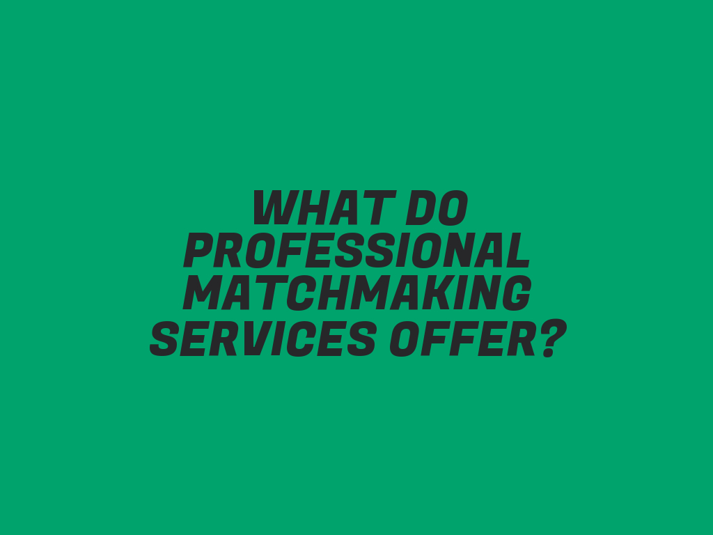 What Do Professional Matchmaking Services Offer? - FreshMeet